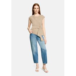 Cartoon Damen Kurzarmshirt "Damen mit Lurexfaden", beige, Gr. 38, Obermaterial: 76% Baumwolle, 15% Polyester, 9% Polyester, Shirts