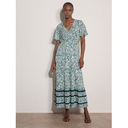 Apricot Damen Maxikleid "Maxikleid mit Paisley-Print", wei&szlig;, Gr. 34, gemustert, gewebt, Obermaterial: 90% Viskose CV. 10% Polyamid PA., Kleider, mit