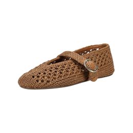 Steve Madden Damen Riemchenballerina "Steve Madden Ballerinas Textil", Gr. 37braun, Textil, Schuhe