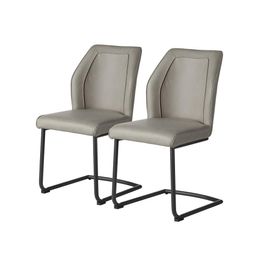 home24 Freischwinger Kabuy 2er-Set in Grau | Gr.: onesize