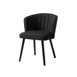 home24 Polsterstuhl Sollia in Schwarz | Gr.: onesize