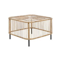 Beliani Couchtisch CESENATICO in Naturfarben/Schwarz - (W) 67 x (H) 45 x (L) 67 cm | Gr.: onesize