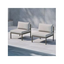 home24 Loungesessel Copacabana in Braun / Beige | Gr.: onesize