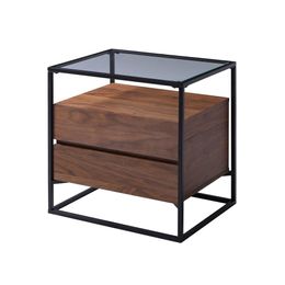 home24 Beistelltisch Rizzo mit Schubladen in Braun | Gr.: onesize