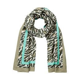 Camel Active Schal mit Allover Print in Gr&uuml;n AOP | Gr.: onesize