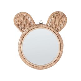 Beliani Wandspiegel ASHANTI in Naturfarben/Beige - (W) 30 x (H) 33 x (L) 2 cm Vertikal | Gr.: onesize