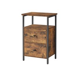 VASAGLE Nachttisch Bellah in Vintagebraun, Schwarz - (B)28 x (H)60 x (T)38 cm | Gr.: onesize
