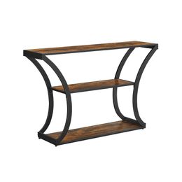 VASAGLE Konsolentisch Dacey-old in Vintagebraun-Schwarz - (B)30 x (H)80 x (T)120 cm | Gr.: onesize