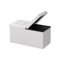 SONGMICS Sitzhocker Minota in Wei&szlig; - (B)76 x (H)38 x (T)38 cm | Gr.: onesize