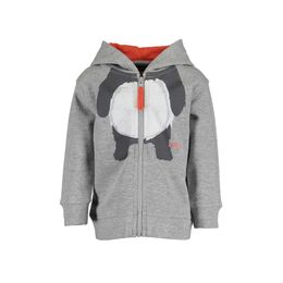 Blue Seven Jungen Sweatjacke Panda mit Kapuze in Grau | Gr.: 80