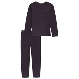 Schiesser Schlafanzug Modern Bonded in Graphit | Gr.: 52