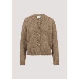 hessnatur Strickjacke Relaxed aus Alpaka und Bio-Baumwolle in naturcamelbraun | Gr.: M