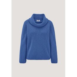 hessnatur Strickpullover Relaxed aus reiner Bio-Baumwolle in kobalt | Gr.: M