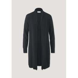 hessnatur Strickjacke Regular aus reiner Bio-Merinowolle in schwarz | Gr.: XL