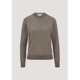 hessnatur Pullover Regular aus reiner Bio-Merinowolle in dunkles mauve | Gr.: L