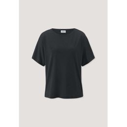 hessnatur T-Shirt Oversize aus TENCEL Lyocell und Bio-Baumwolle in schwarz | Gr.: L