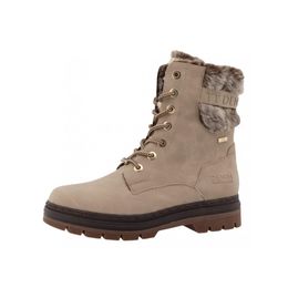 Tom Tailor Schn&uuml;rstiefel in Beige | Gr.: 38