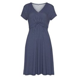 Vivance by Lascana Jerseykleid in blau-marine-gemustert | Gr.: 34