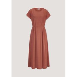 Hessnatur Jersey Kleid Kn&ouml;chellang Relaxed aus reiner Bio-Baumwolle in terrakotta | Gr.: 36