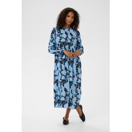 Kaffe Kleid KAsasia Loose fit in Blue Snake Flower | Gr.: 42