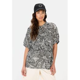Camel Active Schlupfbluse mit Allover Print in Schwarz | Gr.: M