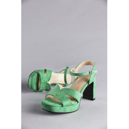 Aniston SHOES High-Heel-Sandalette in gr&uuml;n | Gr.: 40