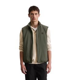 Marc O'Polo MARC O'POLO Herren Steppweste "aus Softshell sowie Steppung", braun, Gr. M, unifarben, Obermaterial: 92% Polyester, 8% Elasthan, Westen