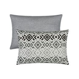 Erwin M&uuml;ller Erwin M&uuml;ller Jacquard Kissenh&uuml;lle 2er-Pack York in silber | Gr.: 30 x 50 cm