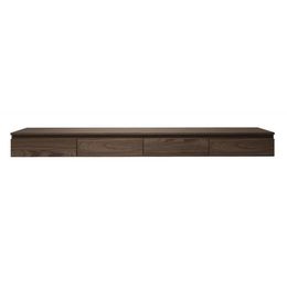 Selsey Tv-Lowboard, Dunkelbraun, Holzwerkstoff, 4 F&auml;cher, Rechteckig, 200x18.2x31.6 cm, Wohnzimmer, Wohnw&auml;nde, Lowboards, Lowboards stehend
