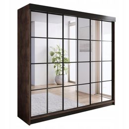 Kier Furniture Schiebet&uuml;renschrank, Esche, Holzwerkstoff, 250x200x62 cm, Schlafzimmer, Kleiderschr&auml;nke, Schwebet&uuml;renschr&auml;nke