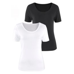 Vivance by Lascana T-Shirt in schwarz, wei&szlig; | Gr.: 44-46
