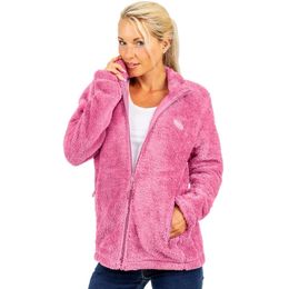 Reichstadt Damen Regular Fit Fleecejacke Kuschelig in Rosewood | Gr.: S