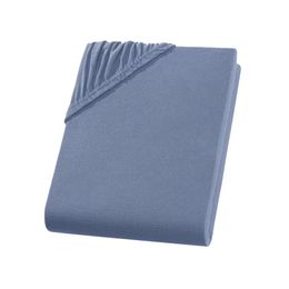 Carpe Sonno Jersey Spannbettlaken in Rauch-Blau | Gr.: 90 x 200 cm