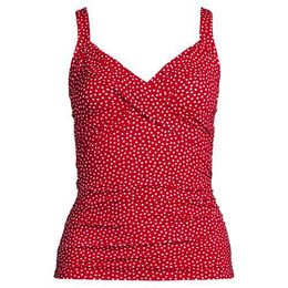 LANDS' END Tankinitop CHLORRESISTENT mit V-Ausschnitt f&uuml;r Damen, Damen, size: regular, Rot, Nylon-Mischung, by Lands' End