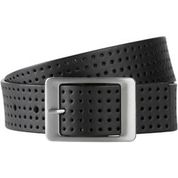 bonprix Damen H&uuml;ftg&uuml;rtel, schwarz, Gr. 90, Leder, G&uuml;rtel, aus echtem B&uuml;ffelleder, verschiedene Gr&ouml;&szlig;en