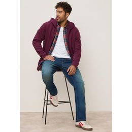 MAN'S WORLD MAN'S WORLD Herren Kapuzensweatjackerot, Basic, Gr. 4XL, unifarben, angeraute Sweatware, Obermaterial: 60% Baumwolle, 40% Polyester. Kapuzenfutter: