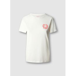 Pepe Jeans Damen T-Shirt "BECKA", wei&szlig;, Gr. L, unifarben, Single Jersey, Obermaterial: 100% Baumwolle, Shirts, aus Baumwolle, Rundhalsform