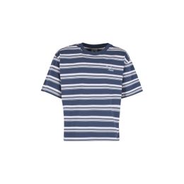 Karl Kani Herren T-Shirt "Karl Kani KK Script Stripe Boxy T-Shirt", blau, Gr. XL, gestreift, 100% Baumwolle, Shirts