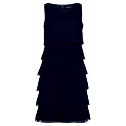 Vera Mont Damen Cocktailkleid "Damen mit Volant", blau, festlich, Gr. 36, Chiffon, Obermaterial: 100% Polyester. Futter: 100% Polyester, Kleider,