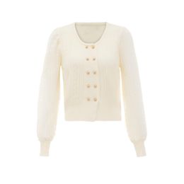 NAEMI Strickjacke Damen Gr&ouml;&szlig;e XS/S wollwei&szlig;