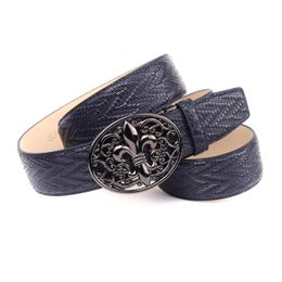 Anthoni Crown Damen Lederg&uuml;rtel, blau, Gr. 105, Rindsleder, G&uuml;rtel
