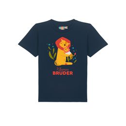 watabout.kids Shirt 'L&ouml;wen Kleiner Bruder' boy size 152/158 Navy / Green / Orange / Red