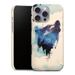 DeinDesign iPhone 16 Pro Max Handy Premium Case Smartphone Handyh&uuml;lle Schutzh&uuml;lle matt Graphic Wolf Illusion Premium Case