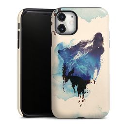 iPhone 11 Handy Panzer Handyh&uuml;lle robuste Outdoor H&uuml;lle Schutzh&uuml;lle gl&auml;nzend Graphic Wolf Illusion Tough Case