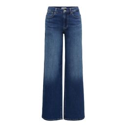 Only Damen High-waist-Jeans "ONLMADISON BLUSH HW WIDE DNM DOT229 NOOS"dunkelblau denim, Gr. S, unifarben, Denim/Jeans, Obermaterial: 82% Baumwolle,