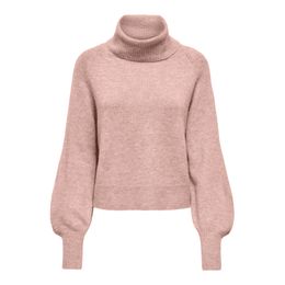 Only Damen Rollkragenpullover "ONLOLIVIA LS ROLL NECK CC KNT", rosa, Gr. S, meliert, Strick, Obermaterial: 84% Polyester, 7% Polyacryl, 5% Wolle, 4%