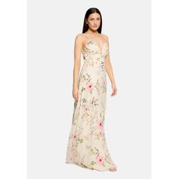 Vera Mont Damen Abendkleid "Damen mit Muster", beige, festlich, Gr. 40, Obermaterial: 100% Polyester. Futter: 100% Polyester, Kleider