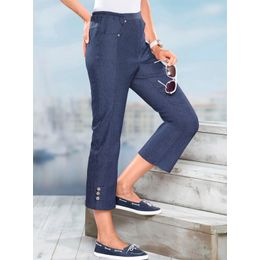 WITT Damen 7/8-Jeans mit Zierriegel am Abschluss, blue-stone-washed, Gr&ouml;&szlig;e 52