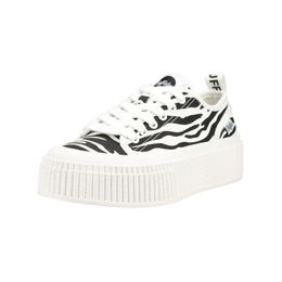 Buffalo Damen Plateausneaker "Buffalo Sneaker Textil", Gr. 41, schwarz-wei&szlig;, Textil, Schuhe