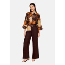 Cartoon Damen Schlupfbluse "Damen mit Muster"camel, braun, Gr. 42, Obermaterial: 55% Leinen, 45% Viskose, Blusen